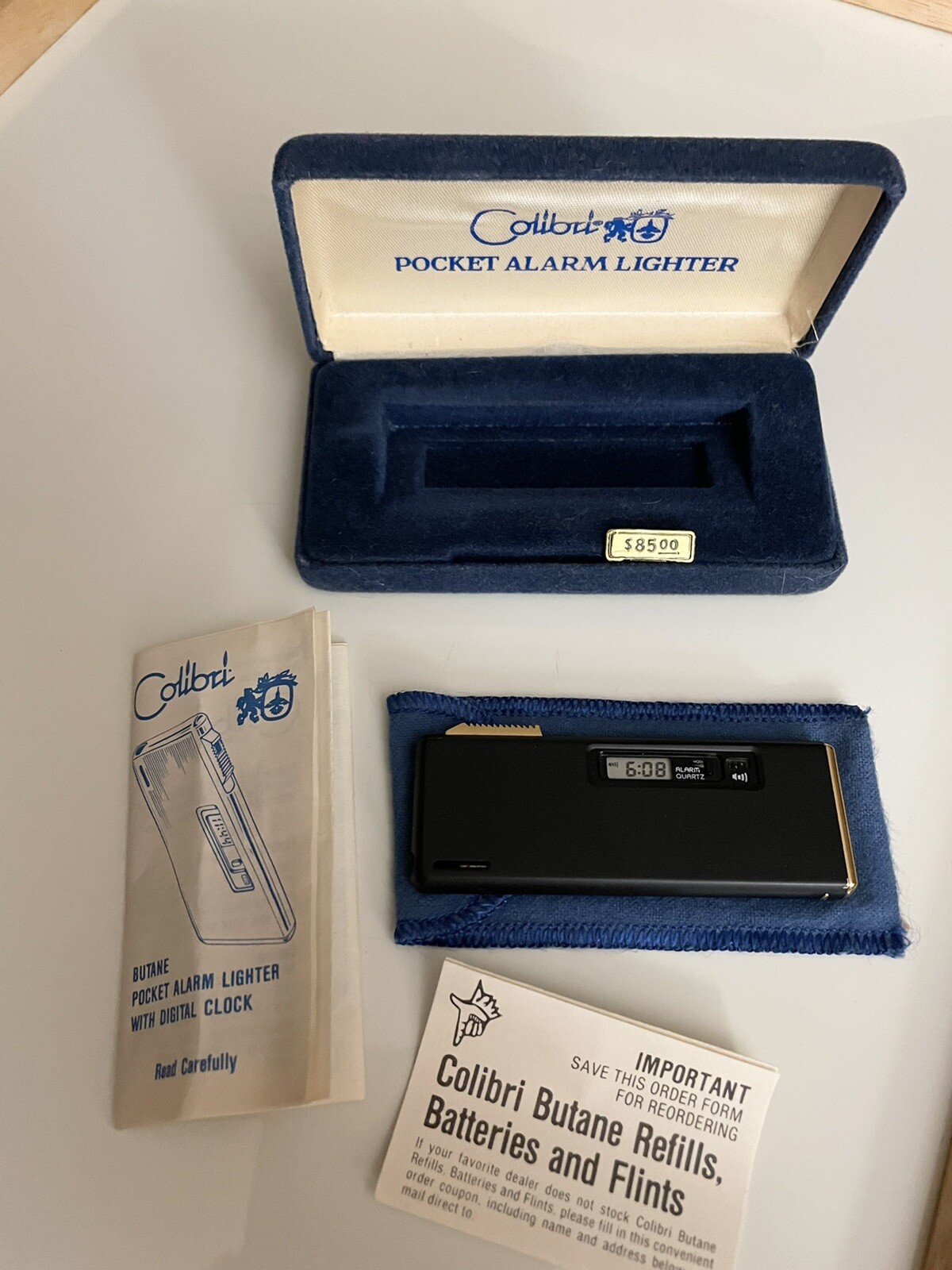 vintage Colibri Travel Alarm Clock lighter Working New Old Stock NOS | eBay