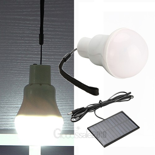 Rechargeable Solar Panel LED Lights Bulb Tent Lamp Yard Camping Outdoor ...