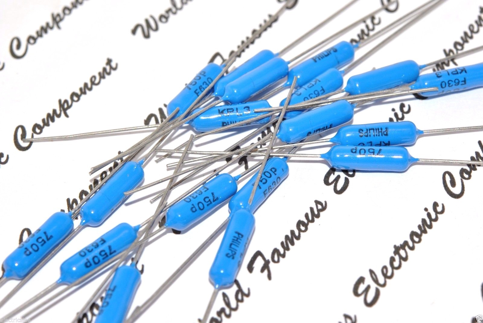 2pcs -PHILIPS KP 750P (750pF 0.75nF) 630V 1% Axial Polypropylene ...