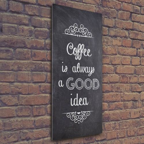 Wand-Bild Kunstdruck aus Acryl-Glas Hochformat 50x125 Kaffee-Collage ...