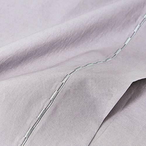 Splendid Washed Percale Sheet Set TWIN MIST LIGHT PURPLE 400 TC COTTON ...