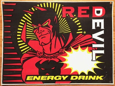 Red Devil Energy Drink Advertising Sign | eBay