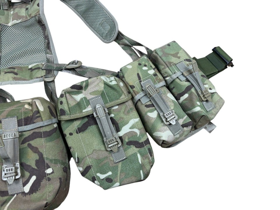 British Army MTP PLCE Webbing Set Belt, Yoke Ammo + Utility Pouches | eBay