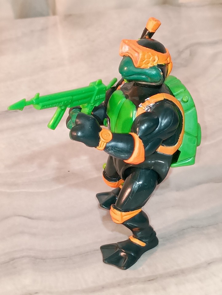 TMNT Navy Seal Michelangelo Playmates 1992 Mutant Ninja Turtles Figure ...