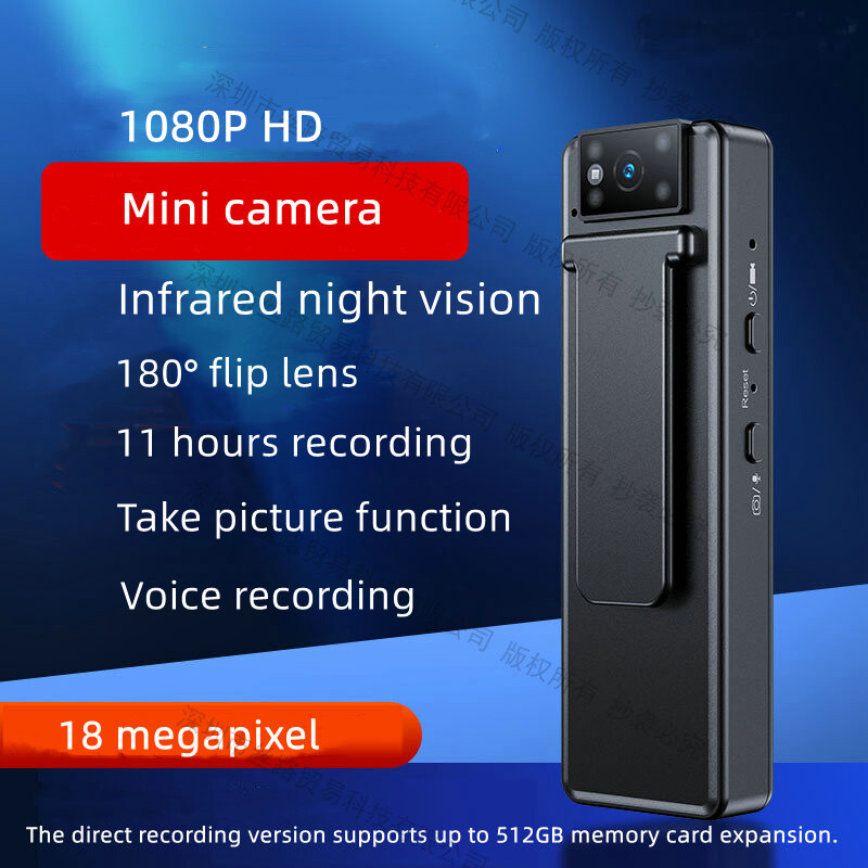 Handheld Minicam Wireless camera clip 1080P HD Infrared Motion ...