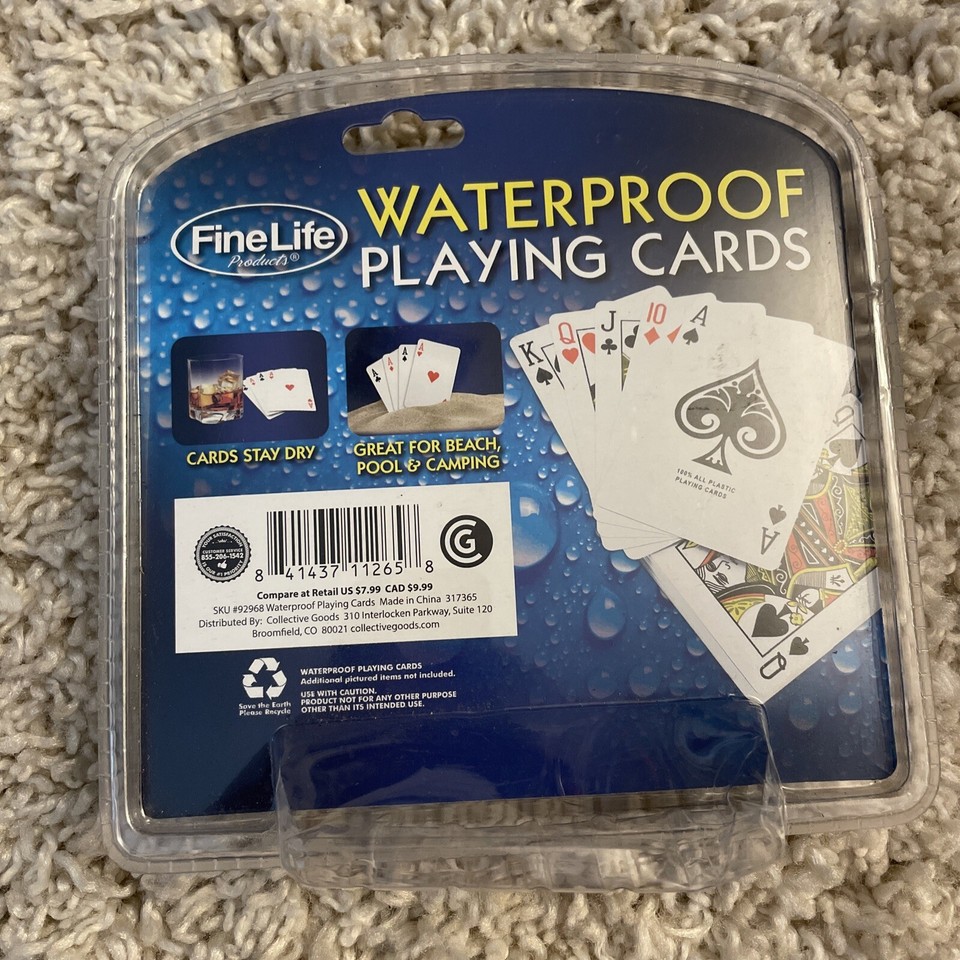 Water Proof Playing Cards For Beach - Pool - Camping By Fine Life | eBay