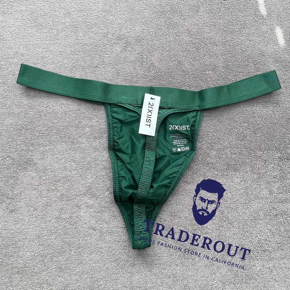 2(X)ist 2xist men Hunter Green Sliq classic Thong underwear size S M XL ...