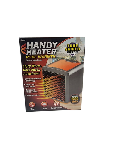 Ontel Handy Heater Heat Boss 1200 Watt Pure Warmth Ceramic Space Heater ...