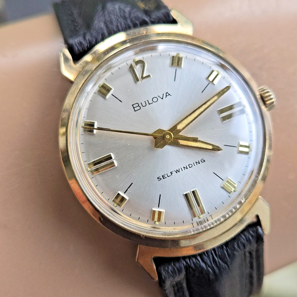 Vintage BULOVA Jet Clipper "T" men's automatic watch 11ALAC 10K RGP ...