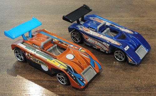 Hot Wheels Shadow Mk IIa Lot of 2, Orange Happy Birthday, Blue, Loose ...