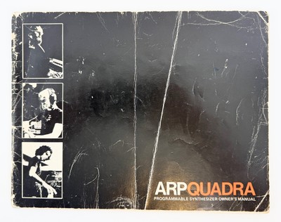 ORIGINAL 1979 ARP QUADRA PROGRAMMABLE SYNTHESIZER OWNER’S MANUAL | eBay ...