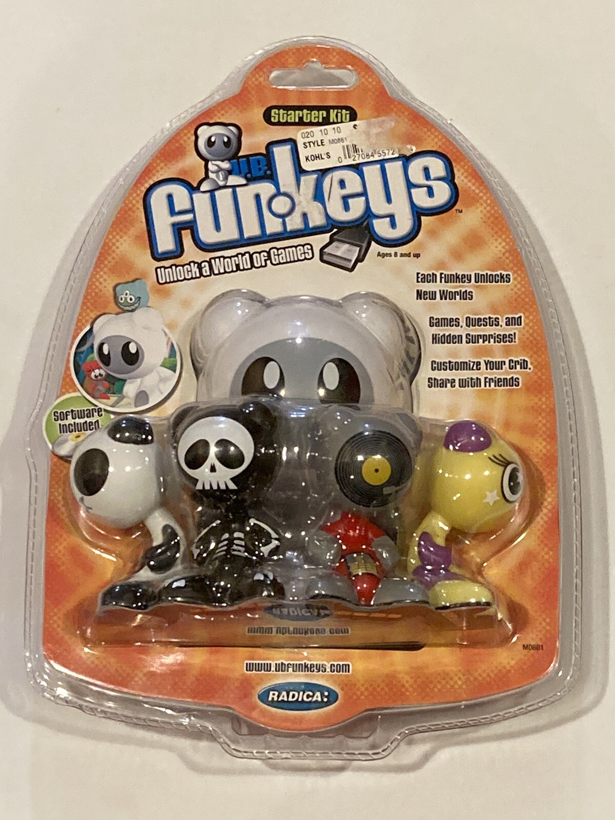 2008 Radica UB FUNKEYS Starter Kit Hub (Lotus Bones Scratch Twinx) RARE ...