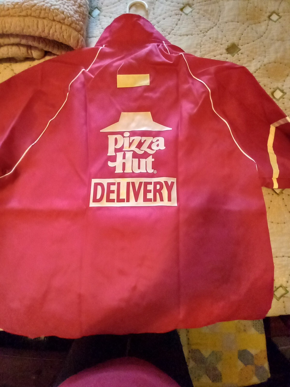 Vintage NEW Pizza Hut Employee Delivery Bright Red Ny… - Gem