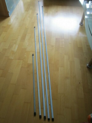 SOLO DINGHY MAINSAIL BATTENS Aquabatten set of 5 in grp with all end ...