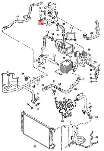 Genuine AUDI VW A4 Avant S4 quattro Cabrio Q7 Touareg Coolant Pipe ...