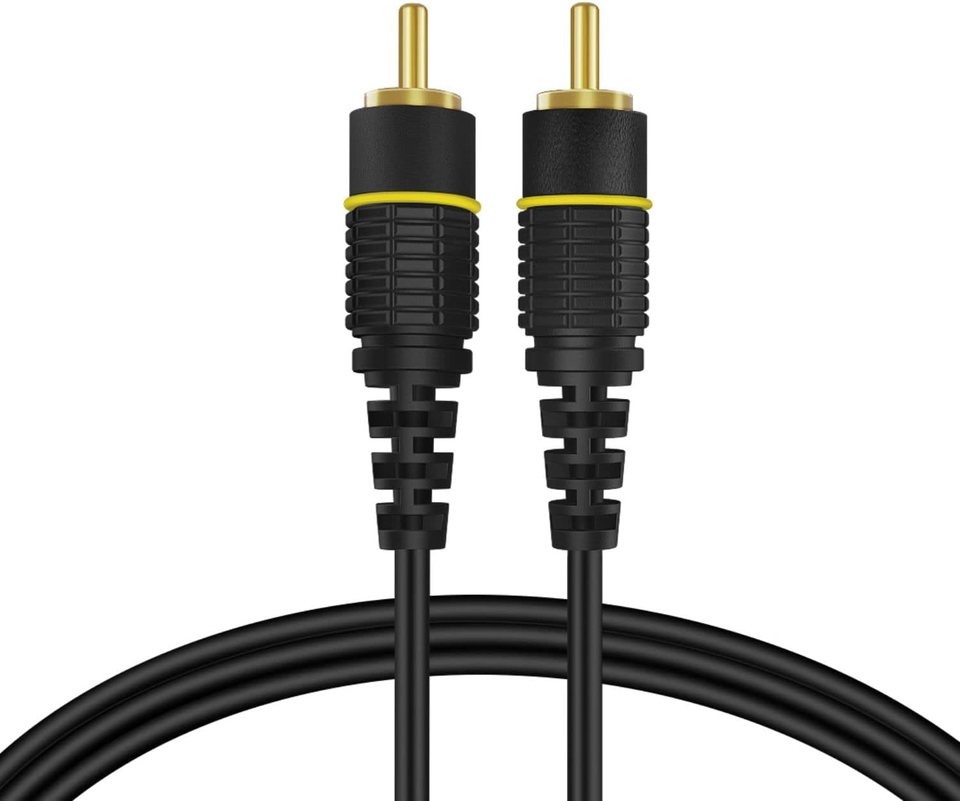 30ft S/PDIF Digital Coaxial RCA Composite Audio Video Cable Gold Plated ...
