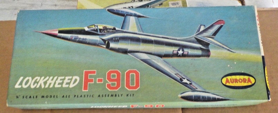 VINTAGE [1958] AURORA LOCKHEED F-90 W BONUS "STUFF"!! | eBay