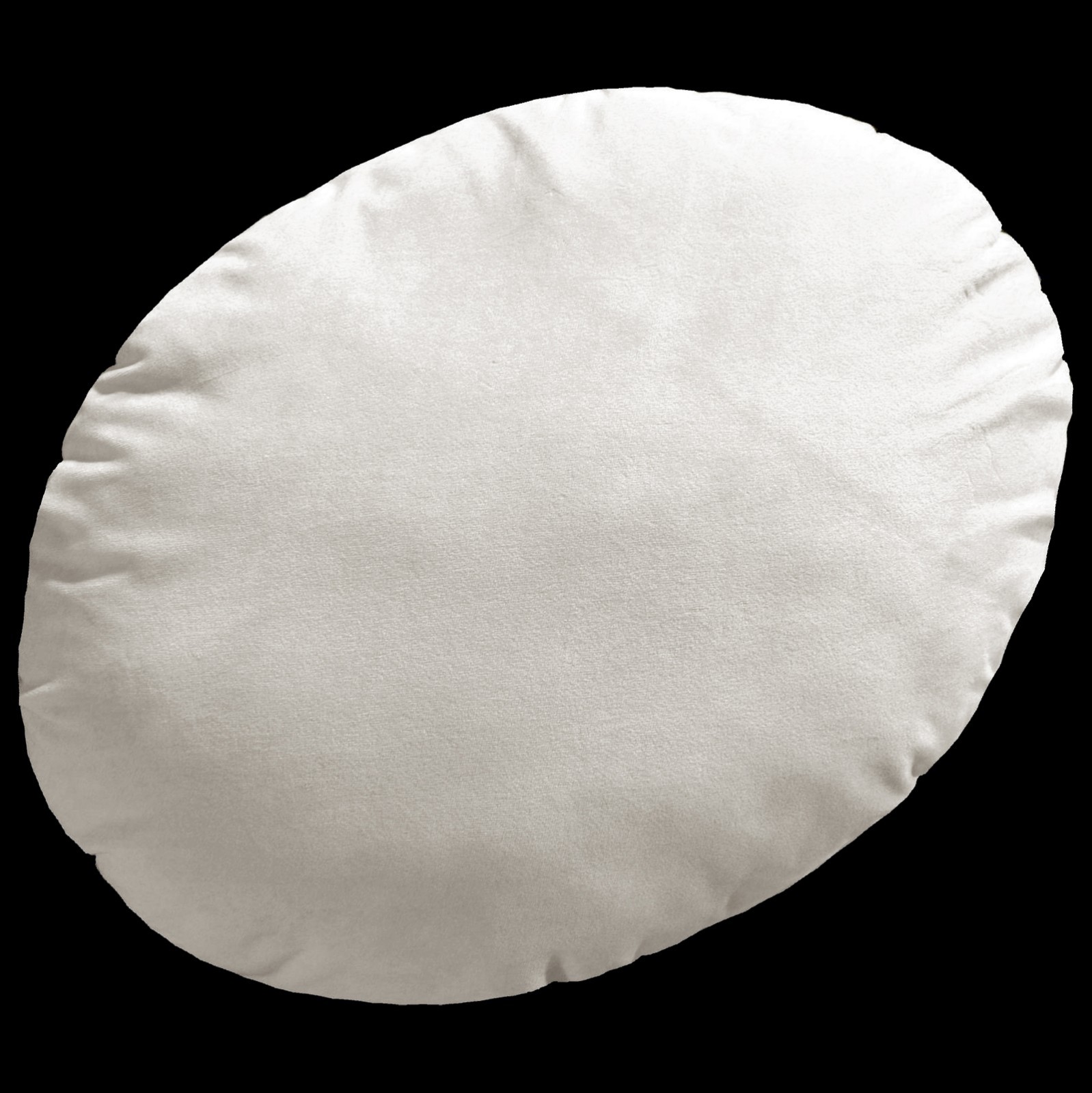 Mf01n Cream White Microfiber Velvet Style Round Shape Cushion Cover ...