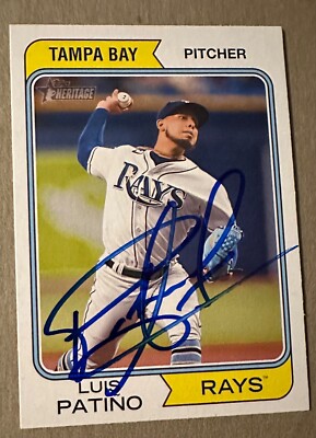 LUIS PATINO SIGNED CARD 2023 TOPPS HERITAGE CARD AUTOGRAPHED | eBay