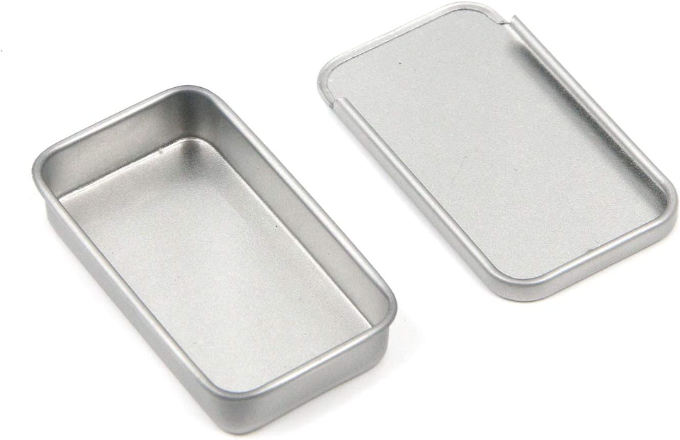 MY MIRONEY 2.4" X 1.3" X 0.5" Metal Slide Top Tin Containers for ...