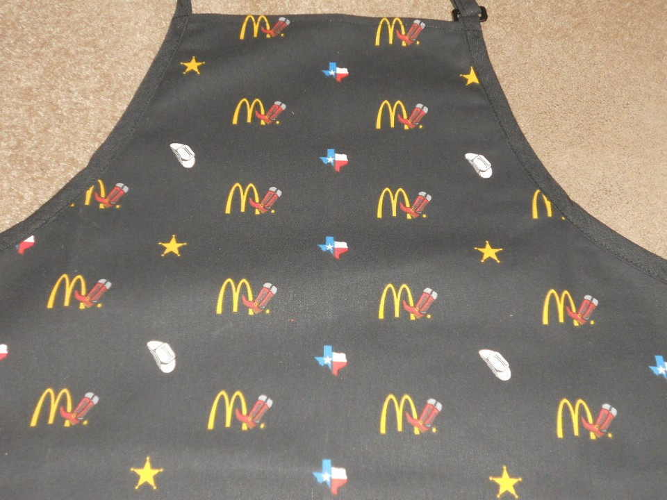 McDonald's Apparel Collection (TEXAS THEME) BLACK APRON UNIFORM Never ...