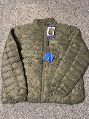 Gerry Men’s Lightweight Puffer Jacket Green Large Insulated Welded ...