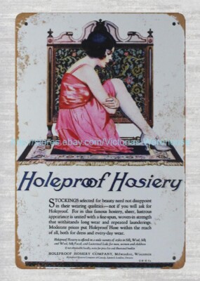 1922 Holeproof Hosiery sexy girl metal tin sign metal wall art decor | eBay