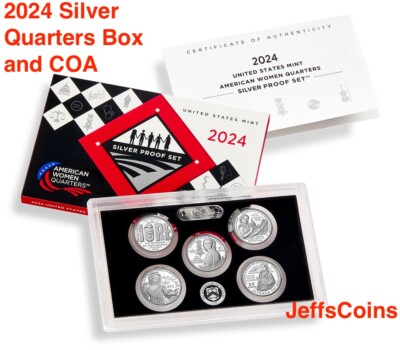 2024 S SILVER Quarters US Mint Proof Set Patsy Walker Celia Cruz W/ Box ...