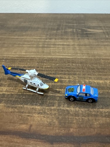 Vintage Micro Machines Michigan State Police Blue Car & Helicopter ...