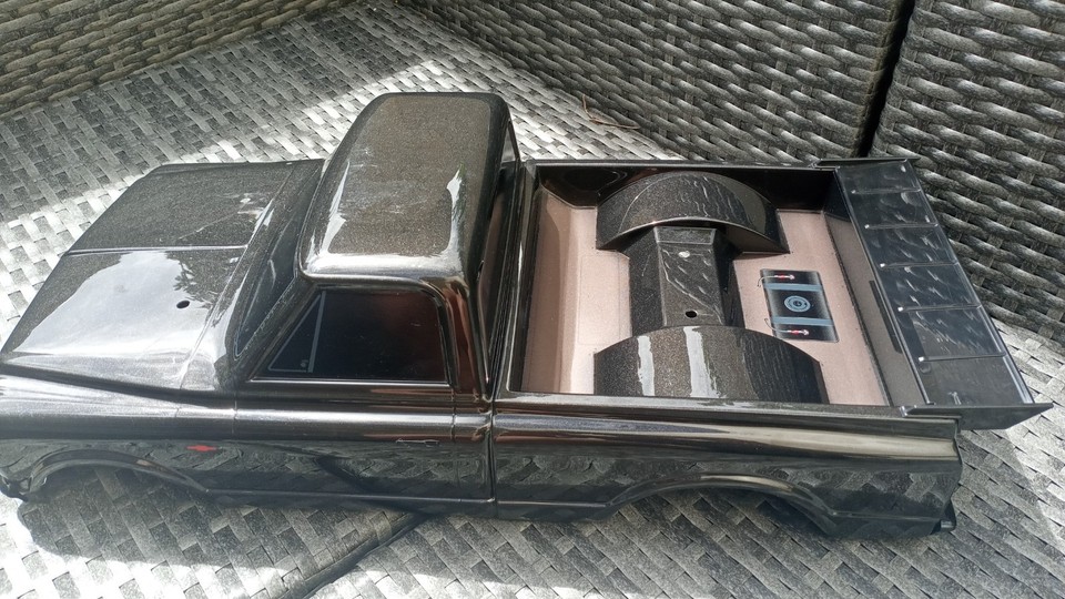 For Traxxas Drag Slash Black C10 Chevrolet Painted Body Wing Grill ...