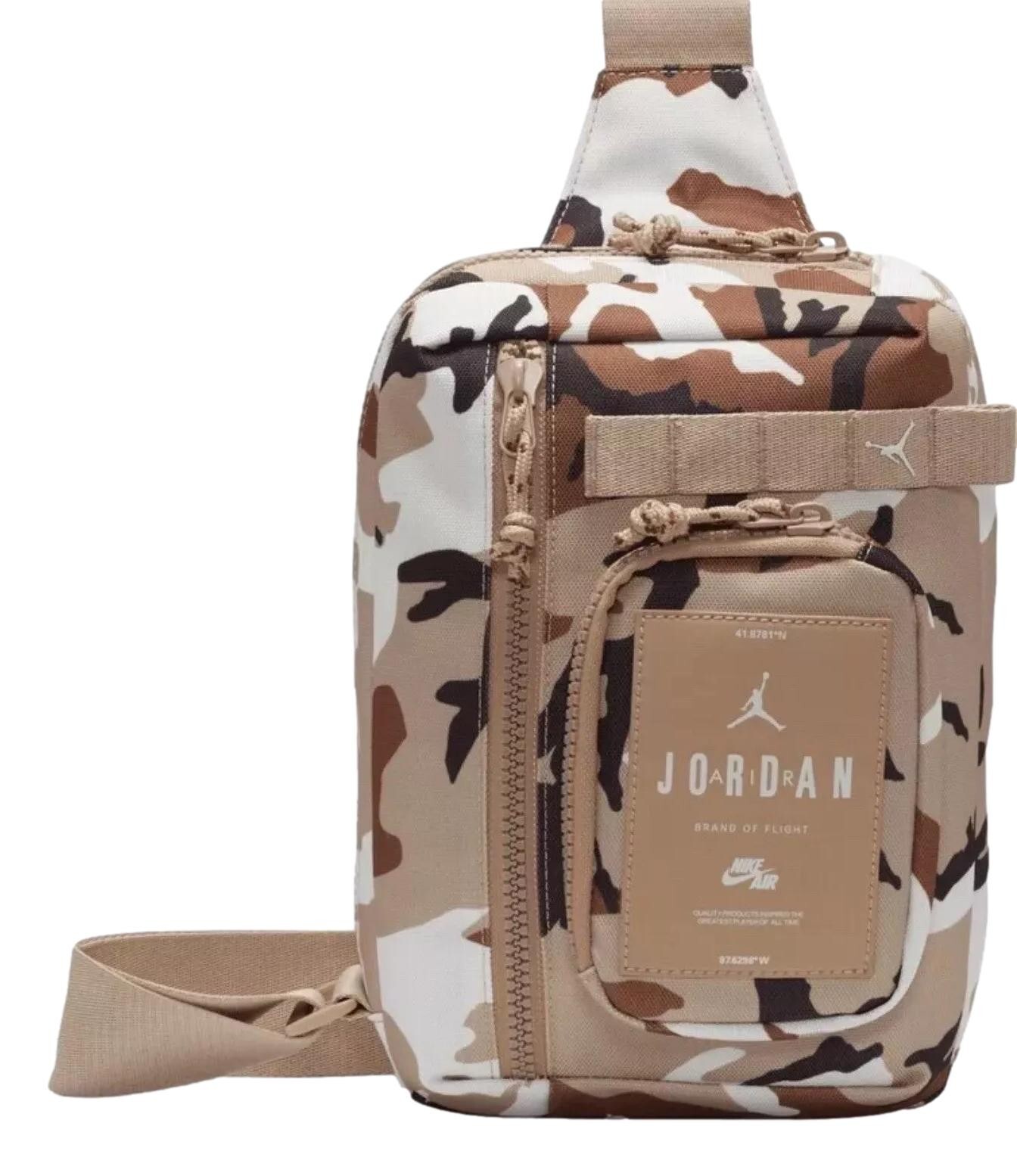 Nike Air Jordan Hesi Crossbody Bag (3L) Sling Bag (Tan/Camo) MA0389 NEW ...