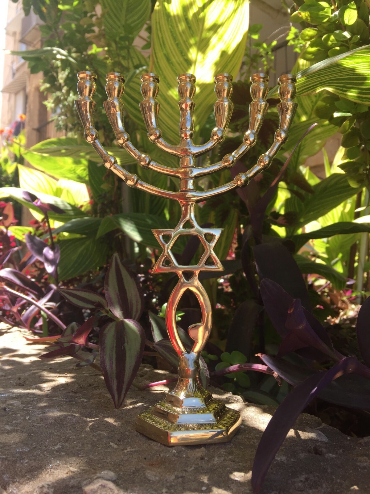 Grafted in Messianic Israel Brass Copper Messiah Menorah Candle Holder ...