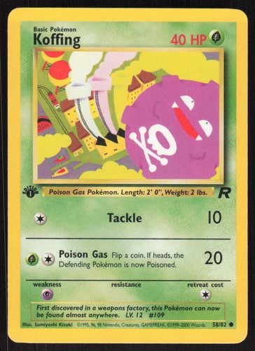 Pokemon TCG Team Rocket #58/82 Koffing 1st Edition NM | eBay