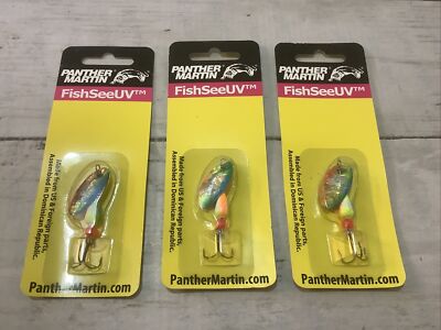 Lot Of 3 Panther Martin 4-PMUV-OWB 1/8oz FishSeeUV Spinner Lures | eBay