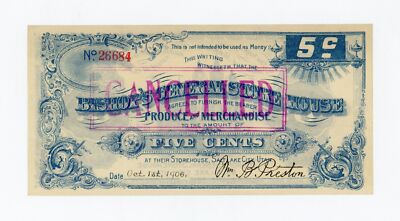 1906 5c Bishop's General Store House - UTAH (Mormon) Merchant Scrip AU ...