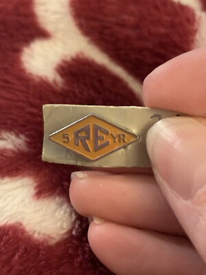 Vintage RE 5 Year Silver Tone Enamel Lapel Pin (GW6) | eBay