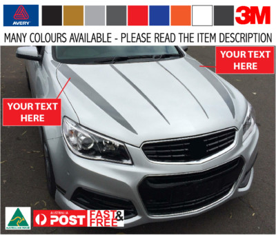 ESM Muscle V1 Bonnet Stripe Decal Kit to fit VF Commodore - Avery Wrap ...