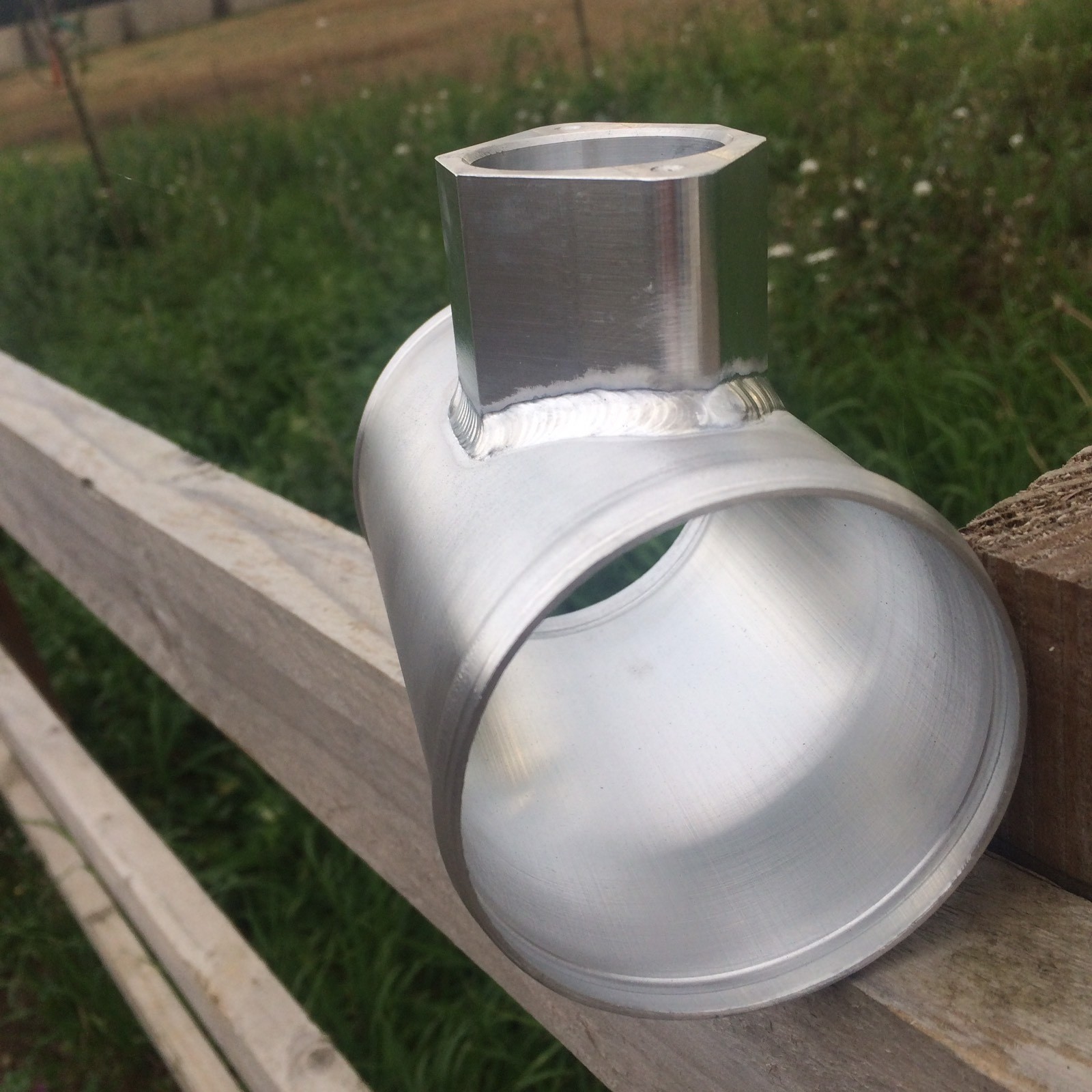 AGU / VR6 MAF Sensor Flange boss 76mm Conversion Aluminium GTI VW 1.8t ...