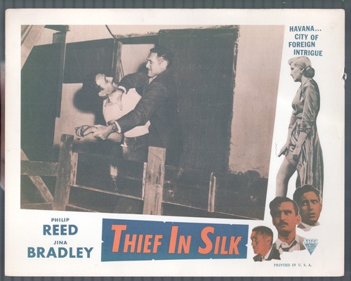 Thief in Silk Lobby Card Philip Reed Jina Bradley Crime Drama | eBay
