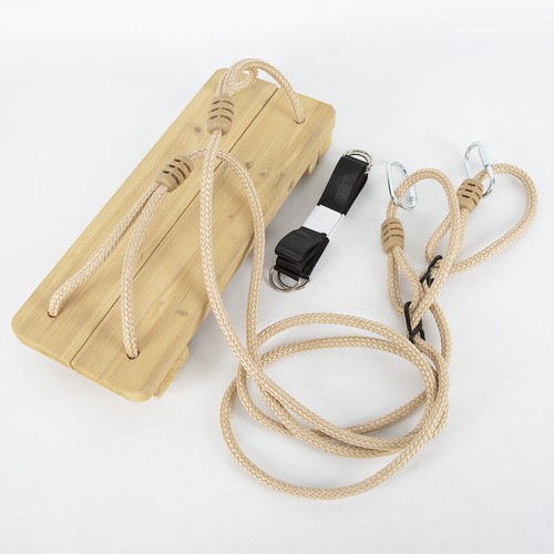 Wooden Swing Outdoor Chair Rope Garden Playground Bouncer Board Swings ...