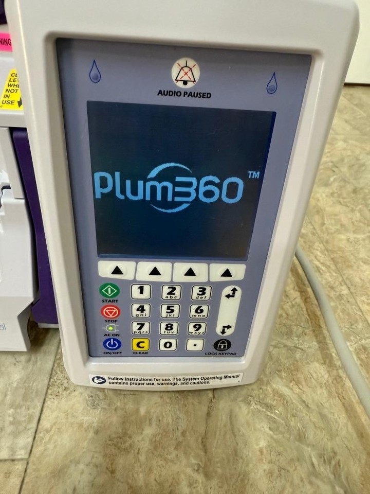 ICU Medical Hospira Plum 360 Infusion IV Pump + Clamp TESTED + 1 YEAR ...