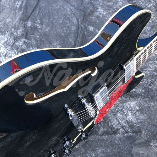 Grote Black Maple Body 335 Semi-Hollow 6 Strings Jazz Electric Guitar F ...
