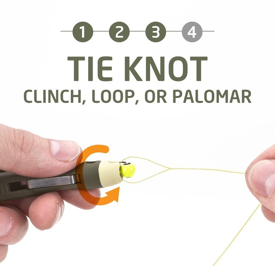 Fishing Knot Tying Tool/Jig Head and Hook Eyelet Grip/Line Threader ...