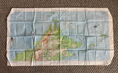 WW2 USAAF Cloth Escape Map Issued to RAAF Australian Airmen Borneo 1944 ...
