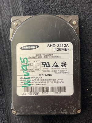 Samsung Hard Drive Model SHD-3212A WIN95 | eBay