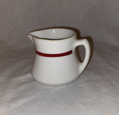 Vintage STERLING Vitrified China Liverpool Ohio White with Red Stripe ...