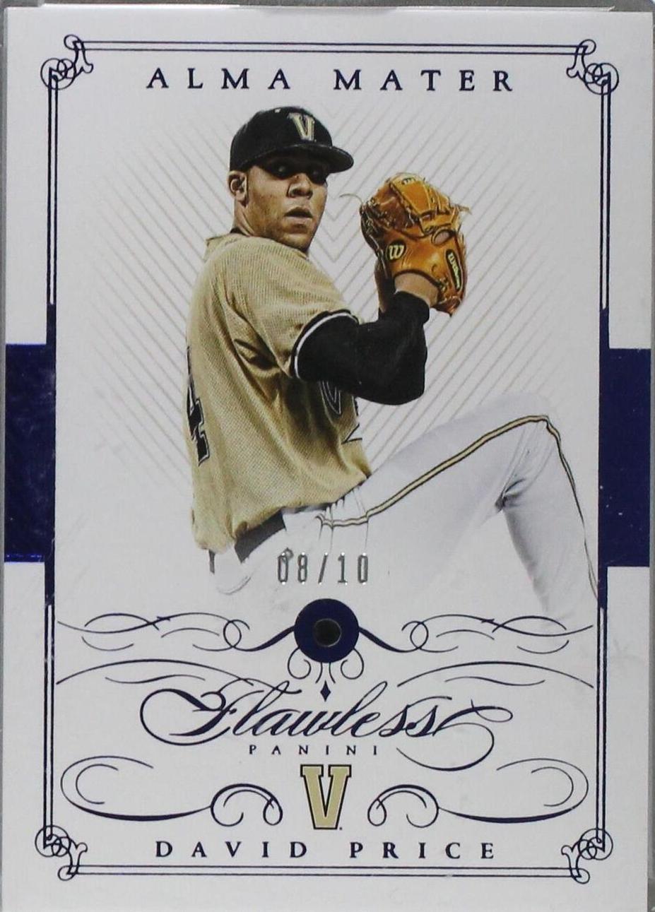 2016 Panini Flawless - Alma Mater David Price #63 Sapphire /10 for sale ...