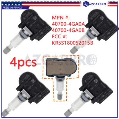 4x 40700-4GA0B TPMS Tire Pressure Sensor 315MHz For Infiniti Q50 2014 ...