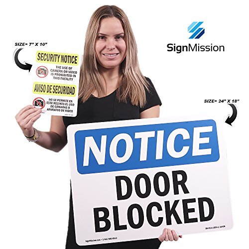 OSHA Notice Sign - Door Must Remain Open During Occupancy | 18" X 12 ...