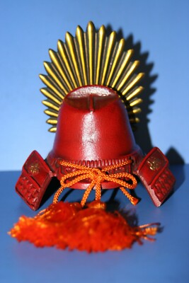 SAMURAI Kabuto 45 "TOYOTOMI HIDEYOSHI" Armor Helmet staghorn MINI JAPAN ...